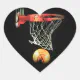Basketball Heart Sticker | Zazzle