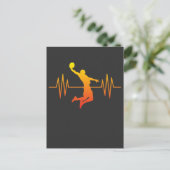 Basketball Heartbeat Pulse Postcard | Zazzle