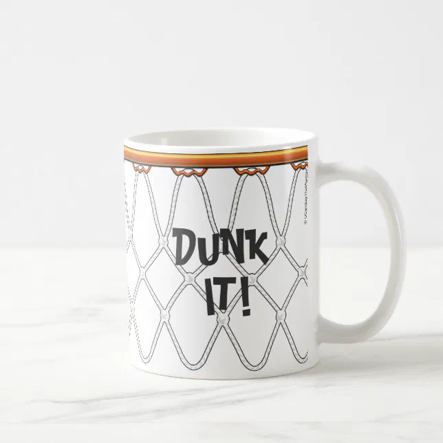 Basketball Hoop Net_black outline_Dunk it! Coffee Mug | Zazzle
