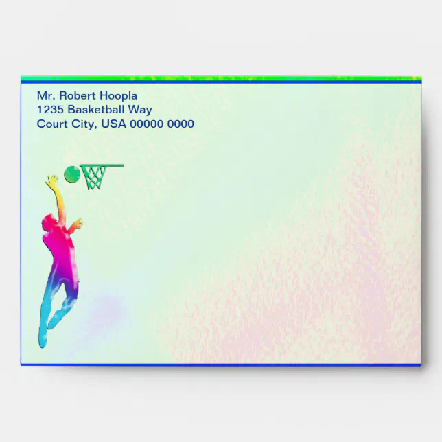 Basketball Hoop Star A7 Envelope | Zazzle