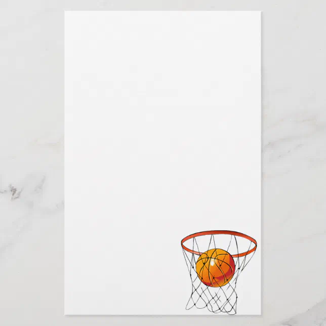 Basketball Hoop Stationery | Zazzle