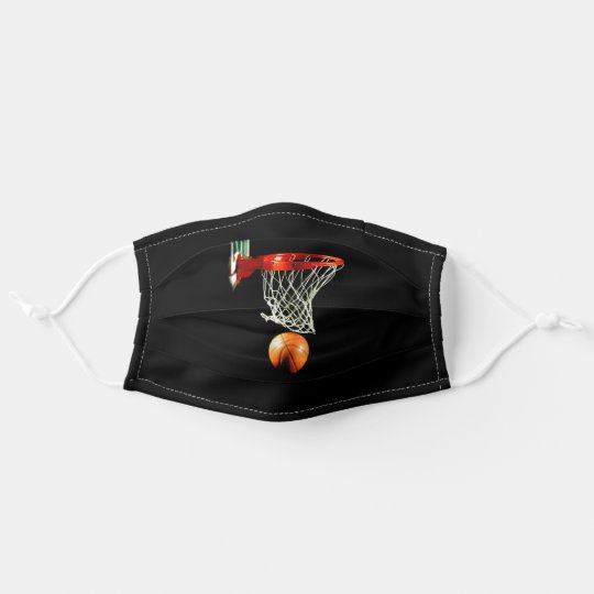 Basketball Illustration Painting Sports Art Adult Cloth Face Mask ...