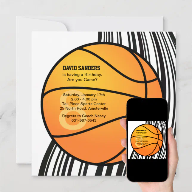 Basketball Invitation | Zazzle
