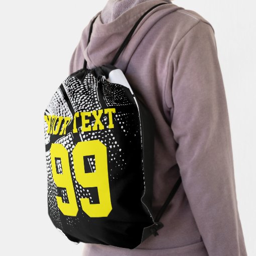 Basketball jersey number drawstring bags for teams | Zazzle