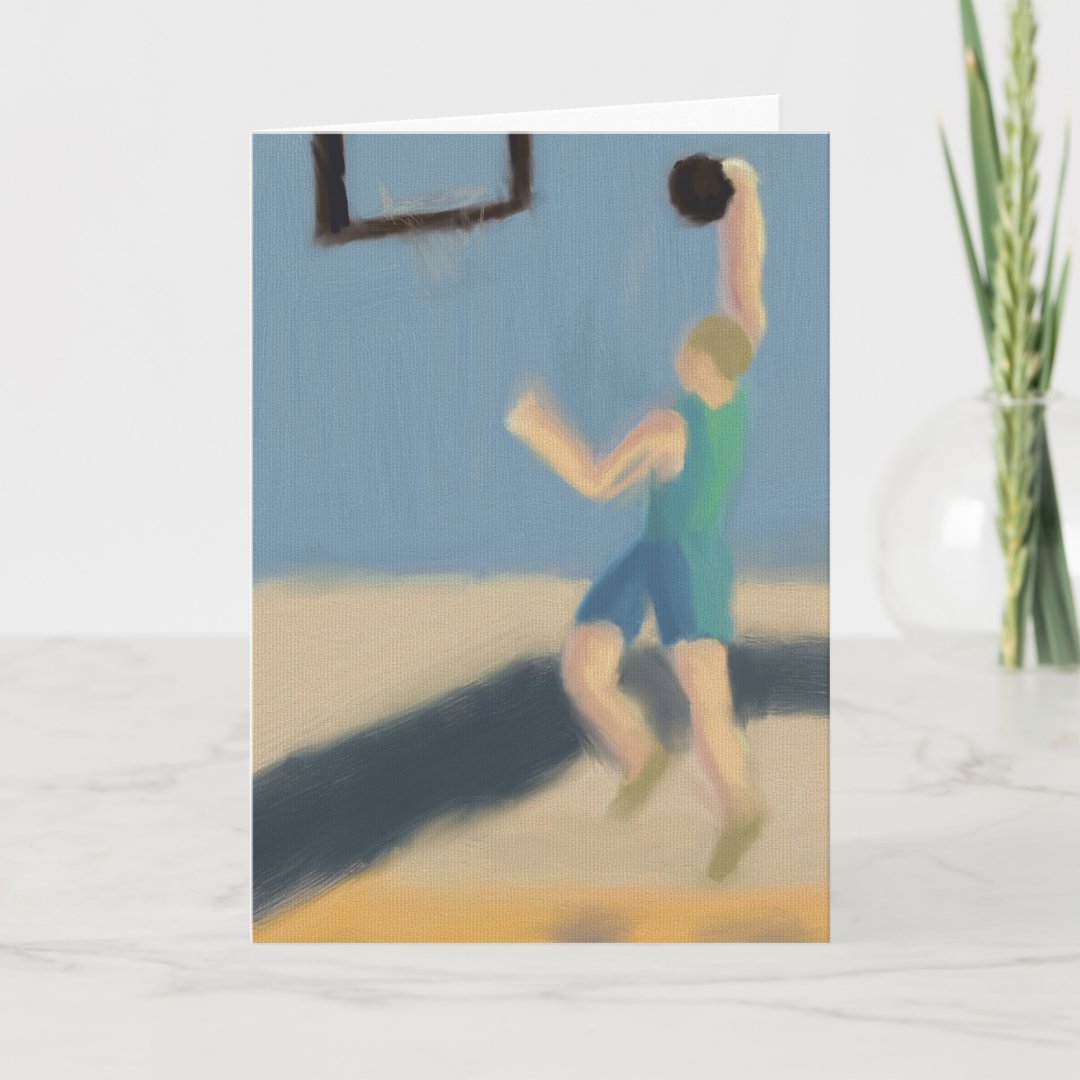 Basketball Jump, Greeting Card | Zazzle