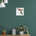 Basketball Jump Shot Green T-shirts and Gifts Poster | Zazzle