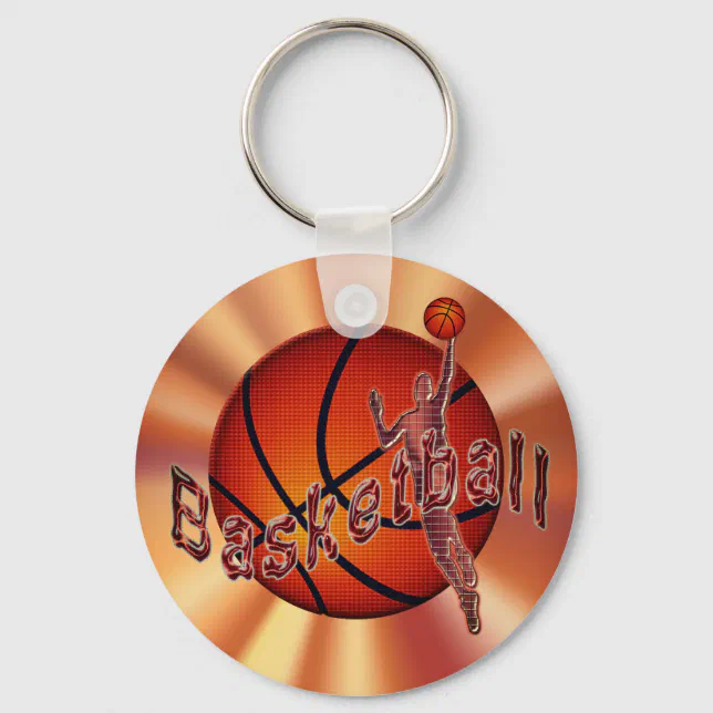 Basketball Keychains with Modern Cool Design | Zazzle