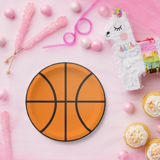 Basketball Kids Sports Birthday Party Paper Plates | Zazzle