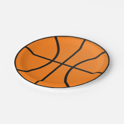 Basketball Kids Sports Birthday Party Paper Plates | Zazzle