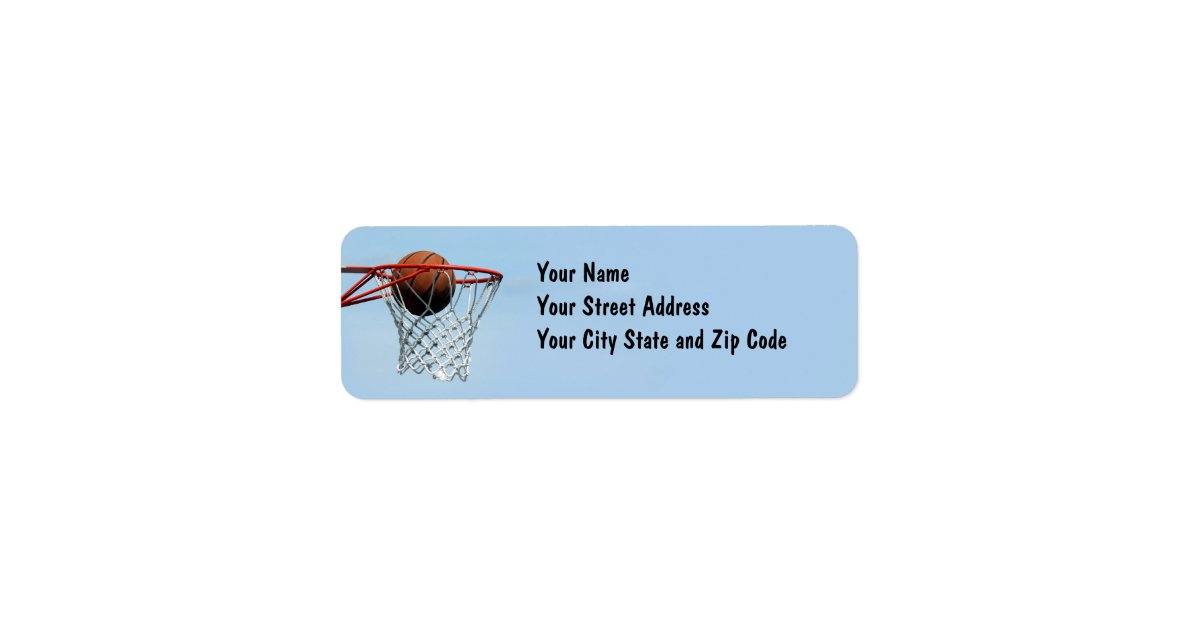 Basketball. Label | Zazzle
