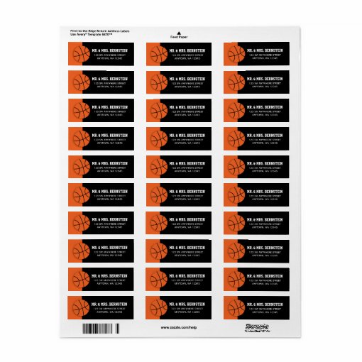 Basketball Label | Zazzle