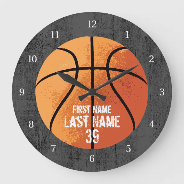 Basketball Large Clock | Zazzle