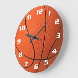 Basketball Large Clock | Zazzle