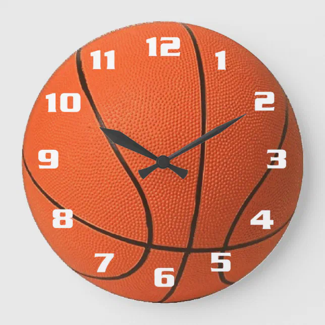 Basketball Large Clock | Zazzle