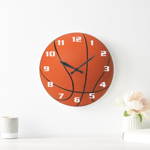 Basketball Large Clock | Zazzle