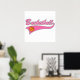 basketball logo pink womens girls poster | Zazzle
