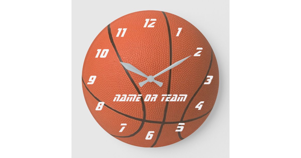 Basketball Look Personalized Wall Clock | Zazzle