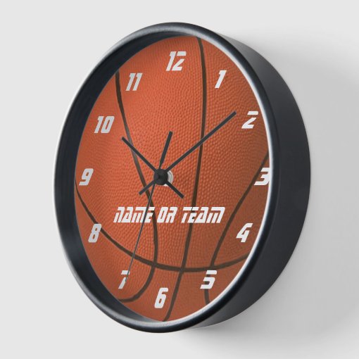 Basketball Look Personalized Wall Clock | Zazzle