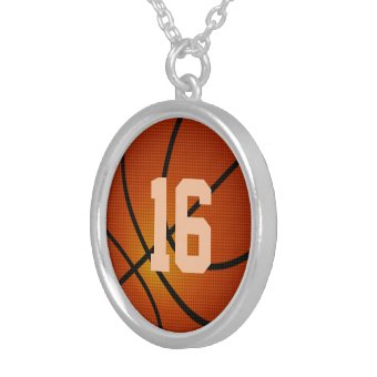 Basketball Necklaces for Girls Type "Your NUMBER" | Zazzle