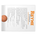 Basketball Nursery Rhyme Baby Shower Game Pack Notepad | Zazzle