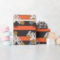 Basketball Orange Black Wrapping Paper | Zazzle