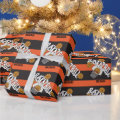 Basketball Orange Black Wrapping Paper | Zazzle
