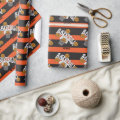Basketball Orange Black Wrapping Paper | Zazzle