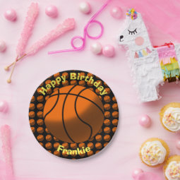 Basketball Paper Plates | Zazzle