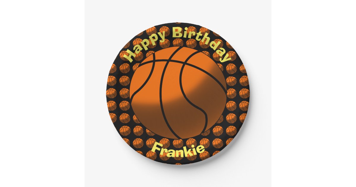 Basketball Paper Plates | Zazzle