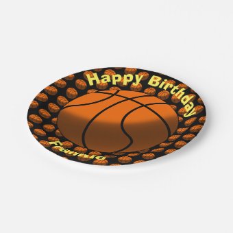 Basketball Paper Plates | Zazzle