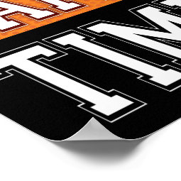 Basketball Party IT'S GAME TIME Sign Print | Zazzle