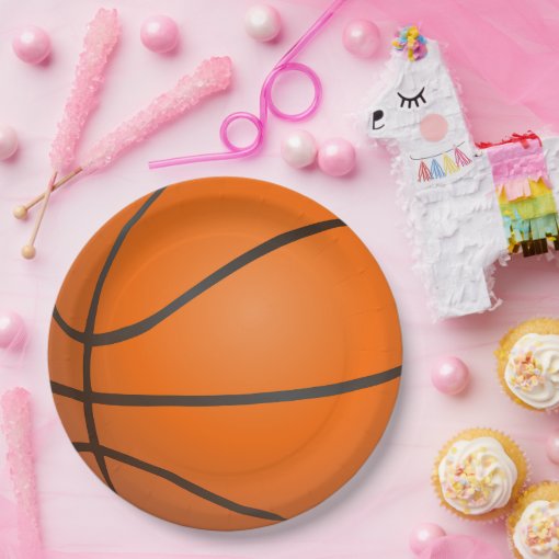Basketball Party Paper Plates | Zazzle