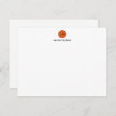 Basketball Personalized Kids Stationery Flat Note Card | Zazzle