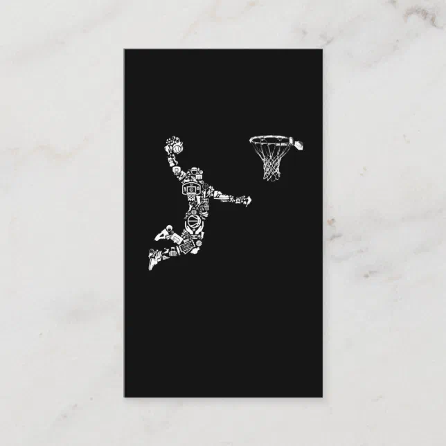 Basketball Player Athlete Dunk Art Sportsman Business Card | Zazzle