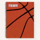 Basketball Player Name Text Custom Sports Playbook Notebook | Zazzle
