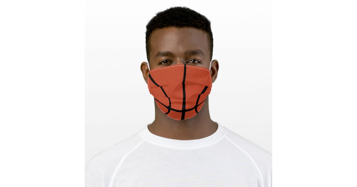 Basketball Player or Fan Adult Cloth Face Mask | Zazzle