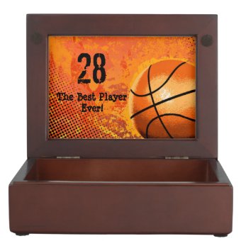 Basketball Player Personalized Custom Keepsake Box | Zazzle