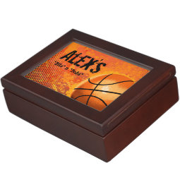 Basketball Player Personalized Custom Keepsake Box | Zazzle