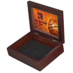 Basketball Player Personalized Custom Keepsake Box | Zazzle