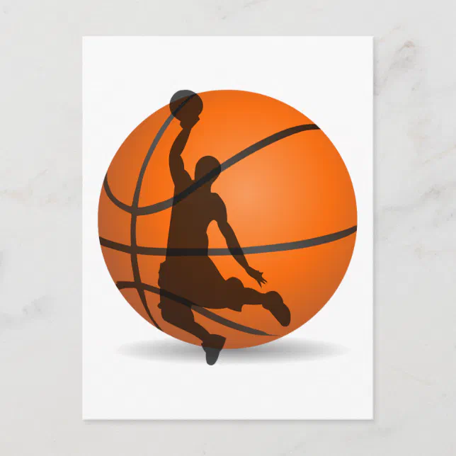 basketball player silhouette pop art postcard | Zazzle
