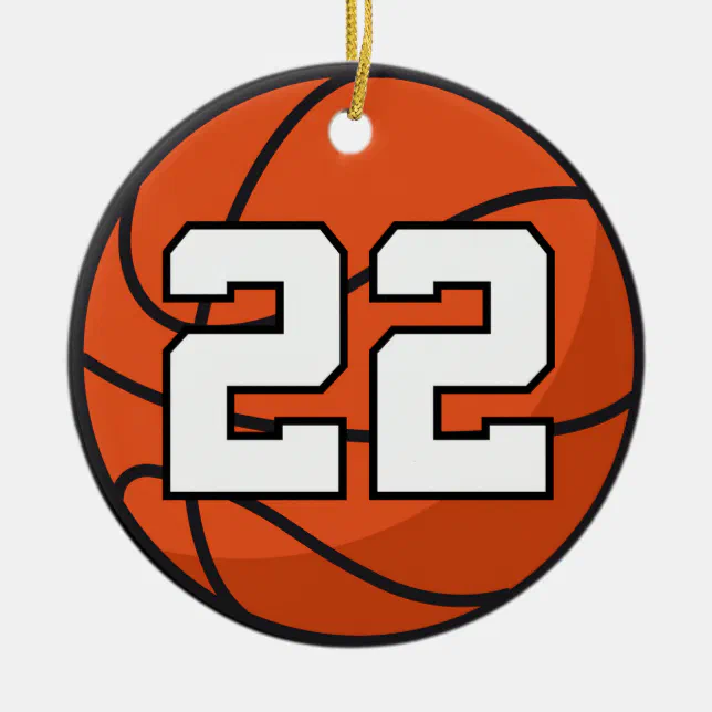 Basketball Player Uniform Number 22 Gift Idea Ceramic Ornament | Zazzle