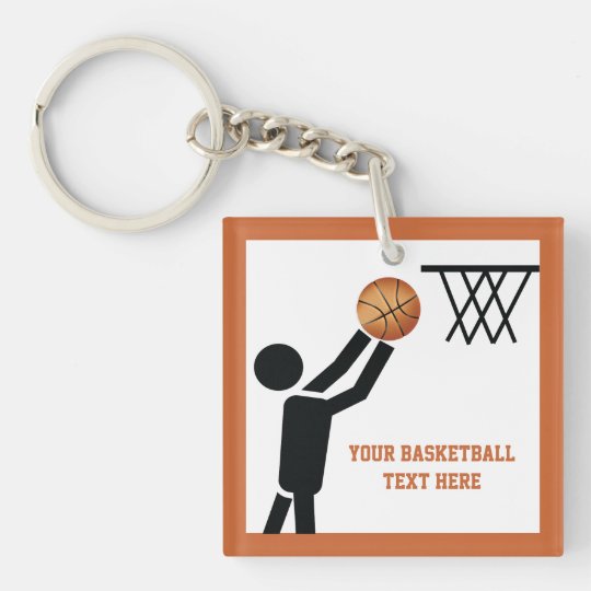 Basketball player with ball custom keychain | Zazzle.com