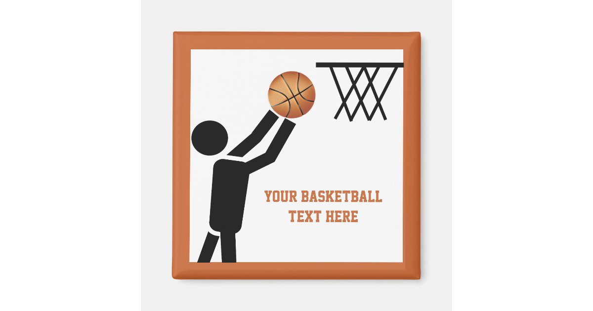 Basketball player with ball custom magnet | Zazzle