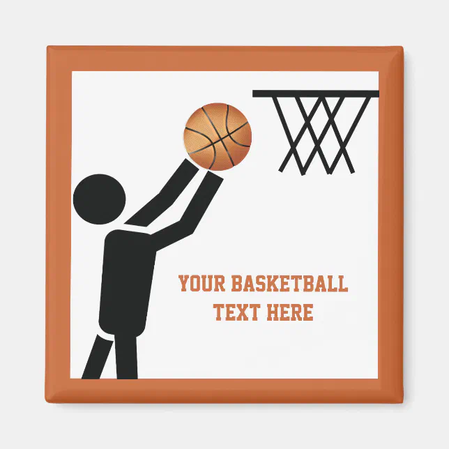 Basketball player with ball custom magnet | Zazzle