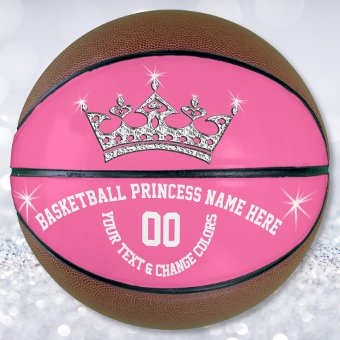 Basketball Princess Personalized Basketball Ball | Zazzle