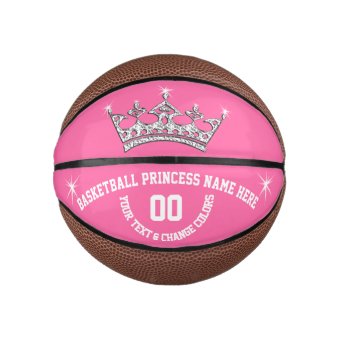 Basketball Princess Personalized Basketball Ball | Zazzle