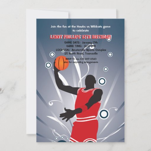 Basketball Pro Invitation | Zazzle