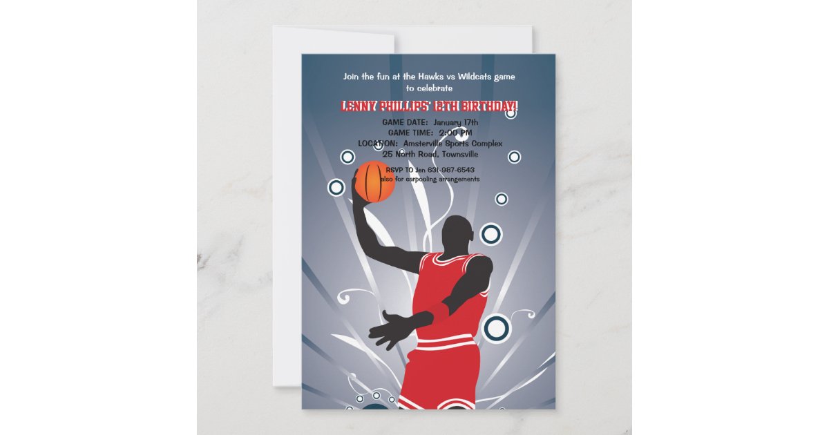 Basketball Pro Invitation | Zazzle