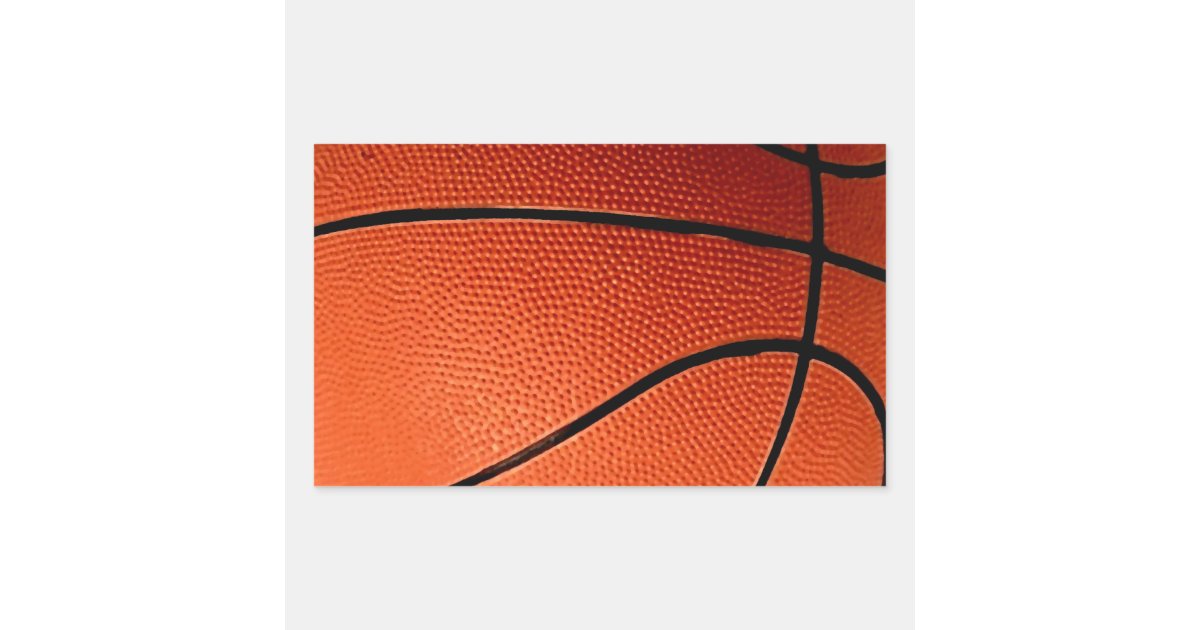Basketball Rectangular Sticker | Zazzle