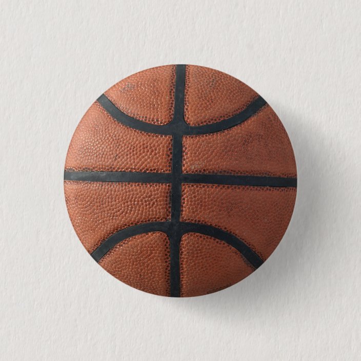 Basketball Round Pinback Button | Zazzle.com
